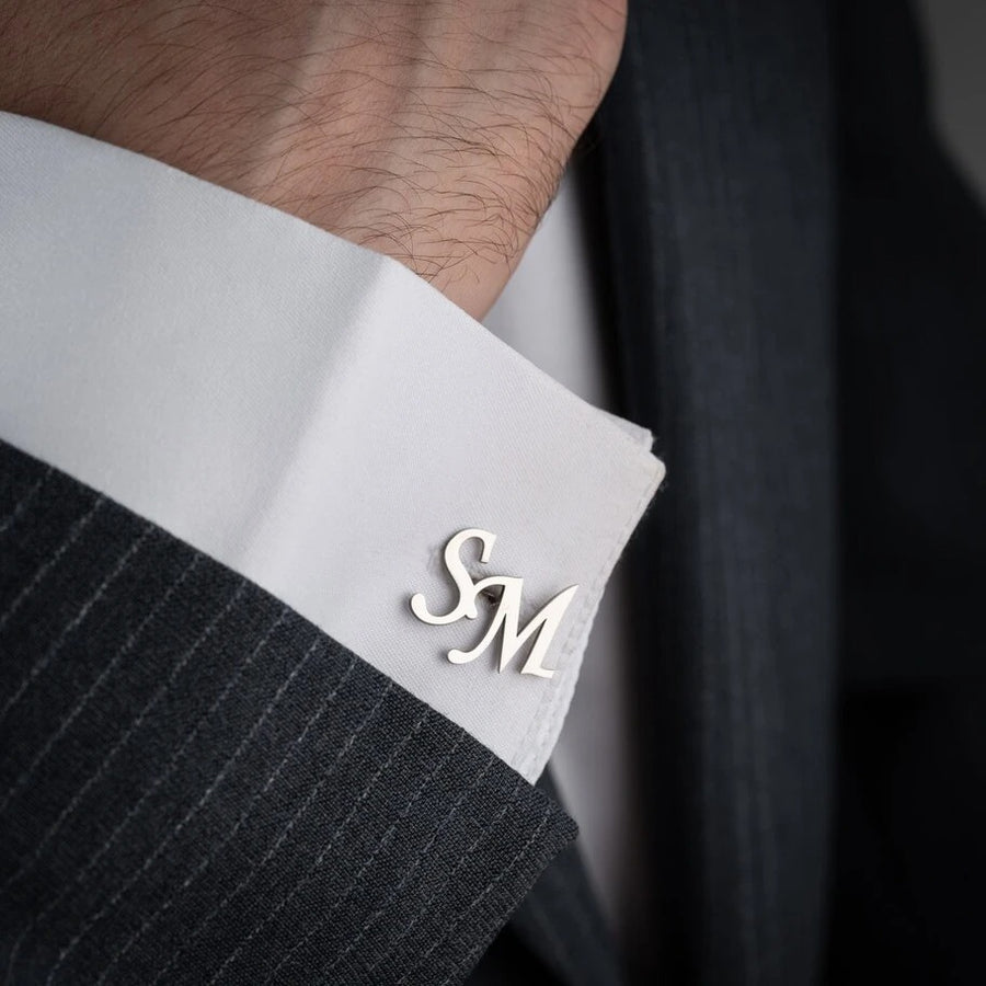 Par de Abotoaduras Personalizadas Exclusivas com Suas Iniciais | Prese